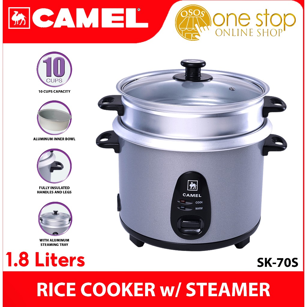 Camel NEW Rice Cooker SK-70S Aluminum Inner Bowl and Tray 1.8L Silver ...
