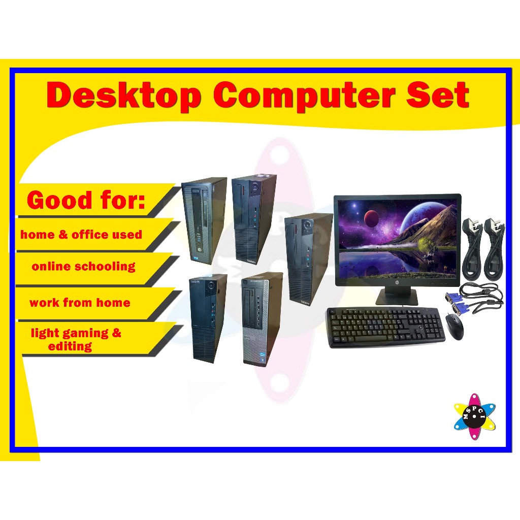 Slim Desktop Computer Set Desktop Core I5 4th Gen 8gb Ram 500gb Hdd