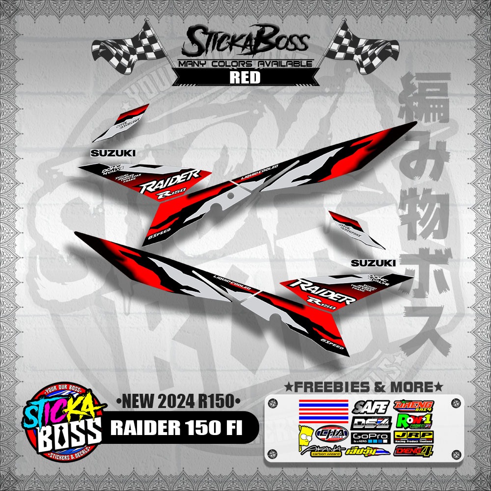 STICKER DECALS for RAIDER 150 FI (NEW 2024 R150) By STICKABOSS (SOFIE ...