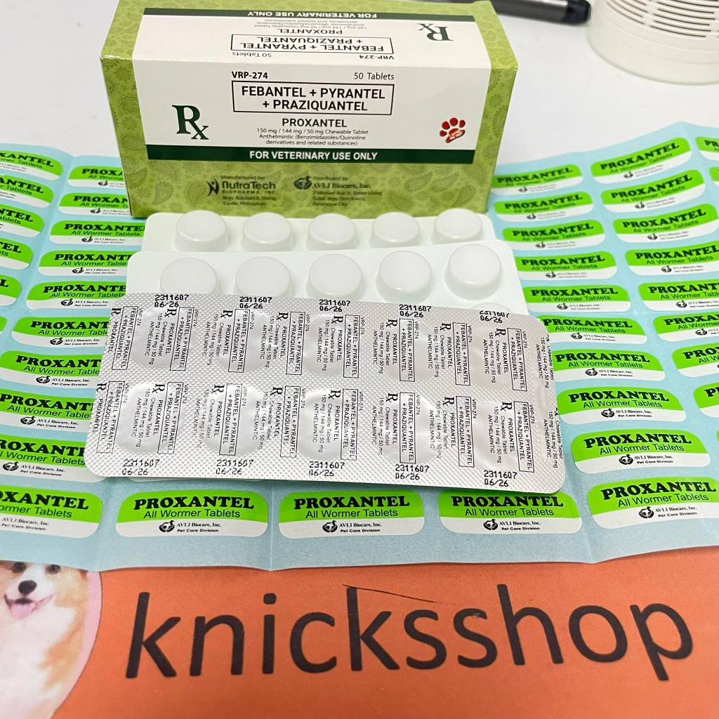 PROXANTEL [PER PIECE] for Dogs Cats pet (worm problems) | Shopee ...