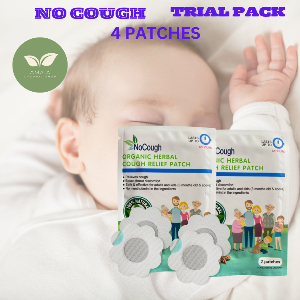 Trial Pack No Cough Organic Herbal Relief Patch for Kids and Adults ...