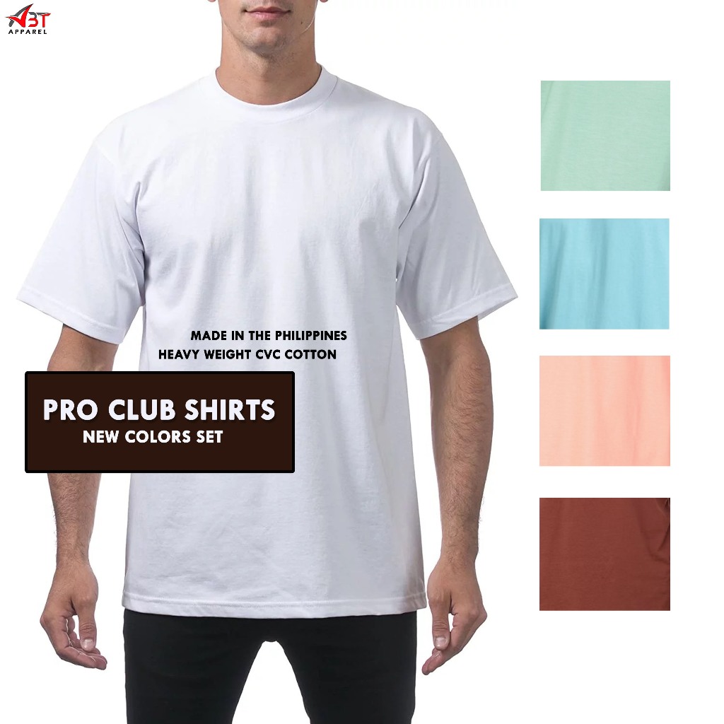 ABT Oversize T shirt Proclub shirt CVC Cotton Thick Fabric Unisex Crew neck Men and Women ...