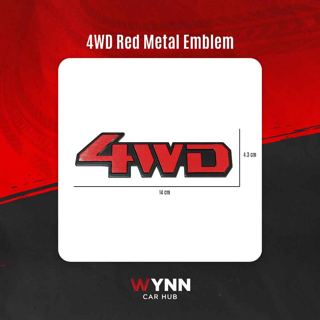 4WD Red Metal Emblem | Shopee Philippines
