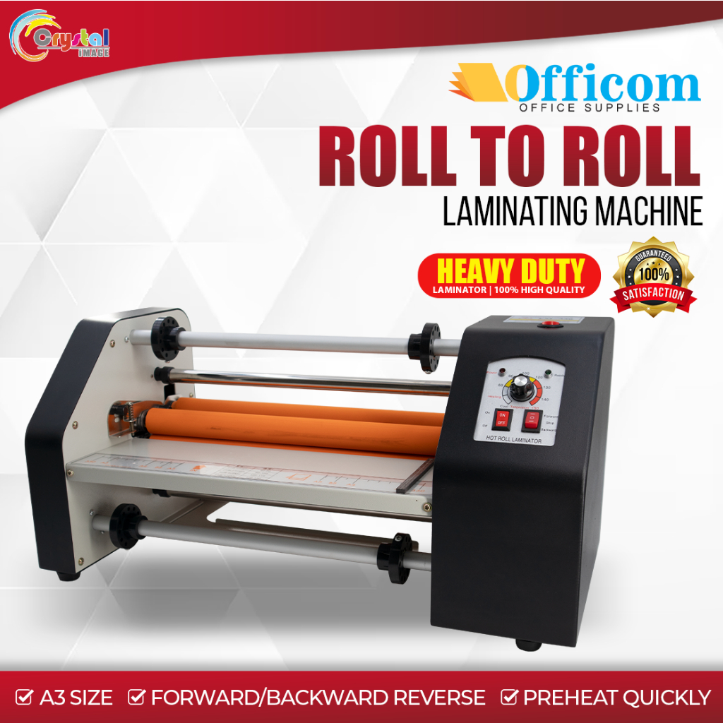 Officom Roll To Roll Laminator 12" Hot and Cold Laminating Machine ...