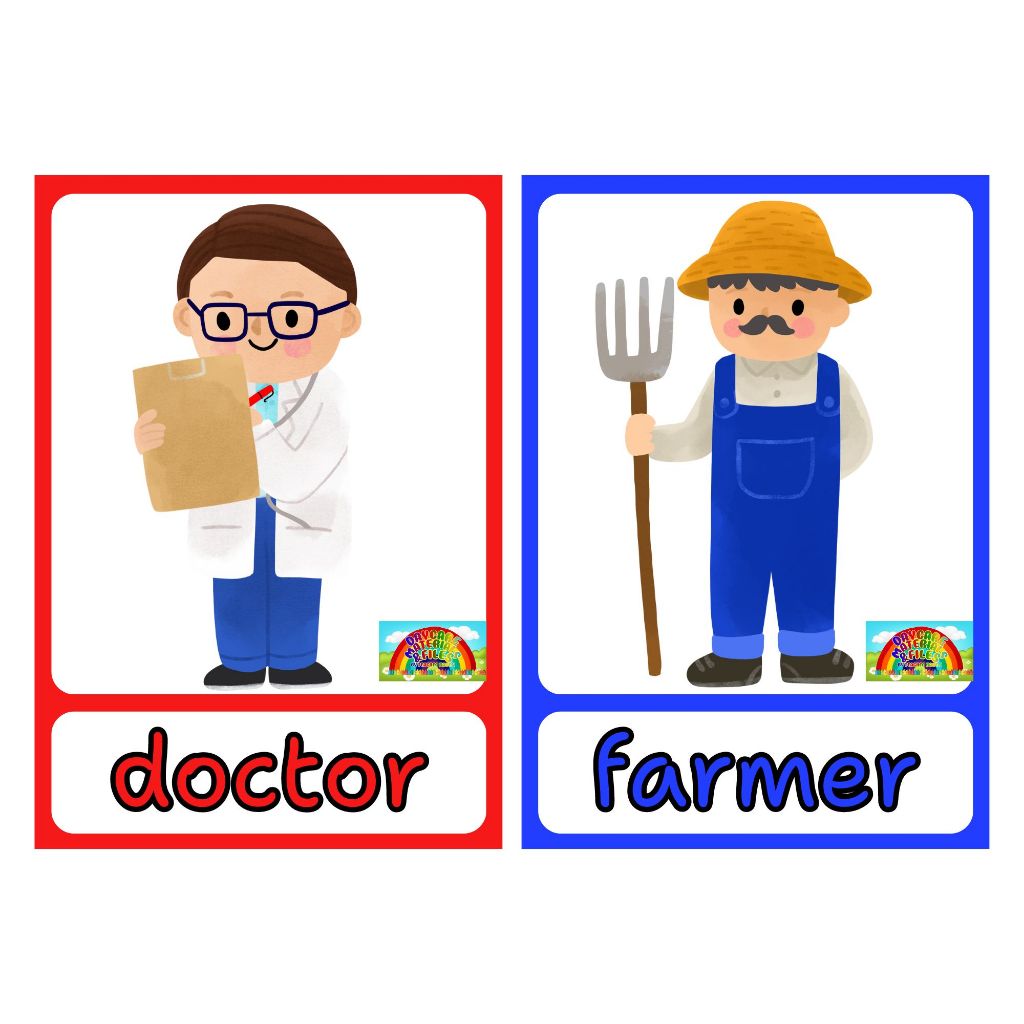 COMMUNITY HELPERS LAMINATED FLASHCARDS | Shopee Philippines