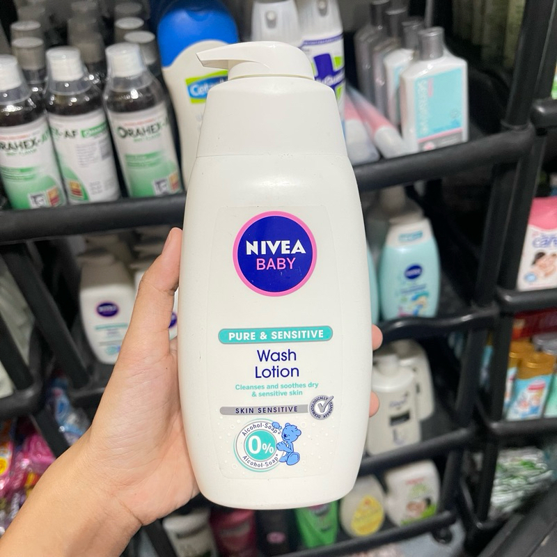NIVEA Baby Pure Sensitive Wash Lotion 500ml | Shopee Philippines