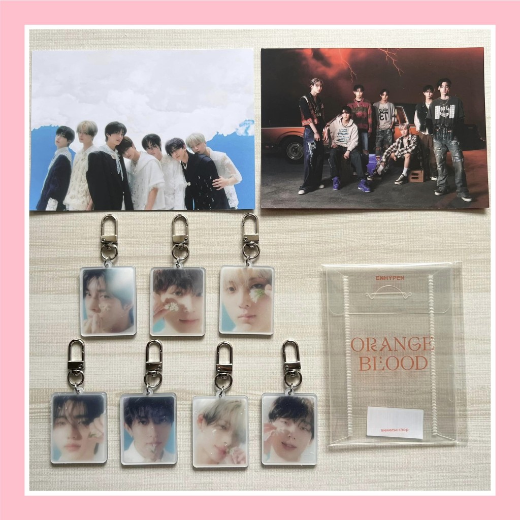 EN Orange Blood Weverse POB Keyring Postcard | Shopee Philippines