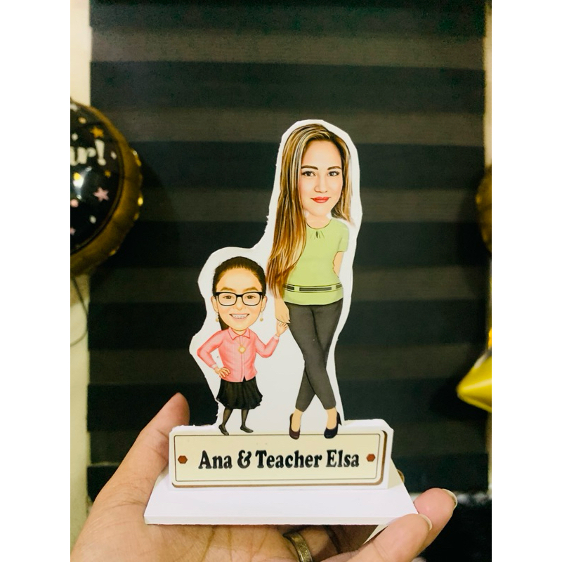 Teacher and students Standee Caricature | Shopee Philippines