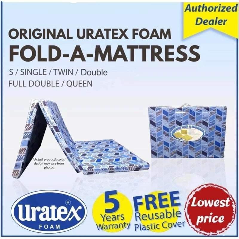 Original uratex Fold A - Mattress Trifold 2inches Thick Single/Double ...