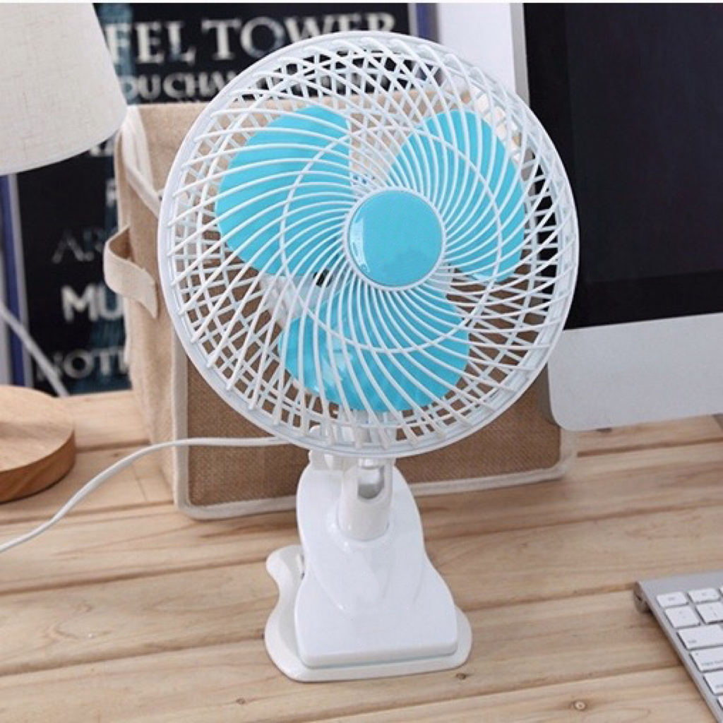 TNG 40W Three-blade Spiral Electric Fan Two-Speed Wind Desk Fan, Clip ...