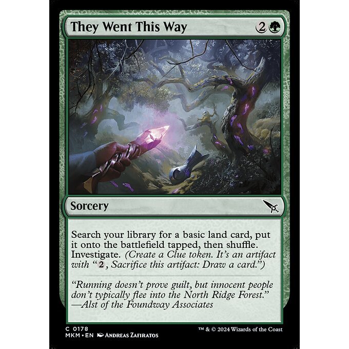 Magic the Gathering - They Went This Way - MTG Green - MKM - NM (_BKR ...
