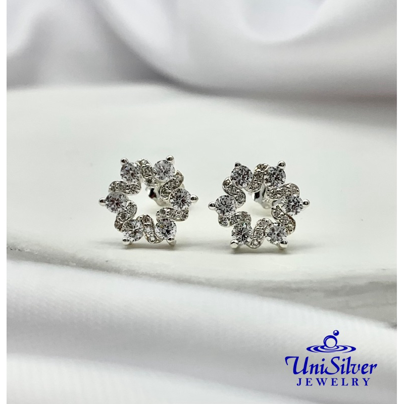 Unisilver 925 Sterling Silver Heart Linked Earring (ES537-1001 ...