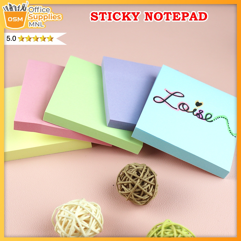100Sheets Sticky Notes Memopad 7.5x7.5cm | Shopee Philippines
