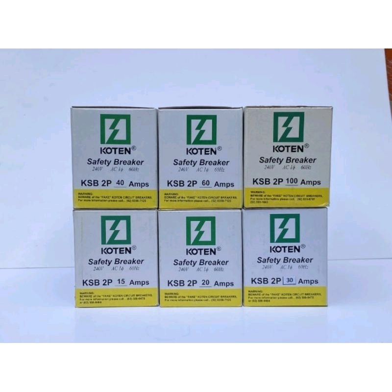 Koten circuited breaker plug-in 15amp 20amp 30amp 40amp 60amp 100amp | Shopee Philippines