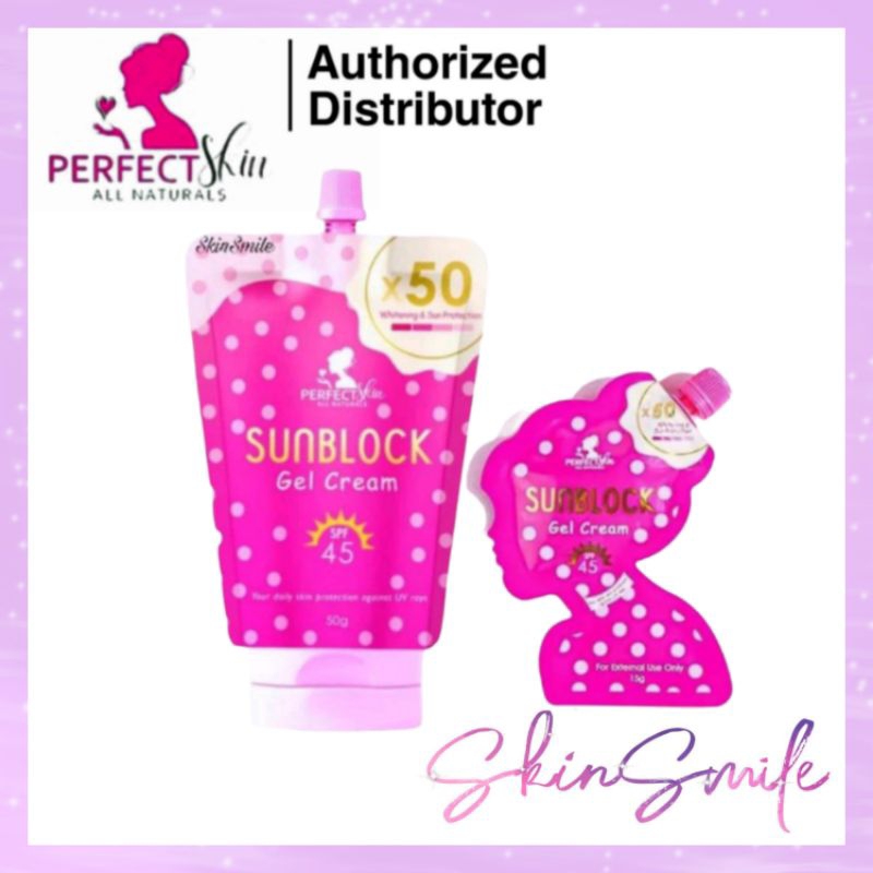 Perfect Skin Sunblock Gel Cream 50g | Shopee Philippines