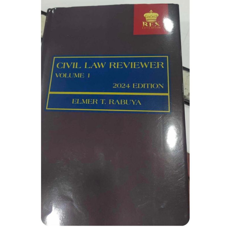 RABUYA-CIVIL LAW REVIEWER VOL 1 2021/2024 | Shopee Philippines