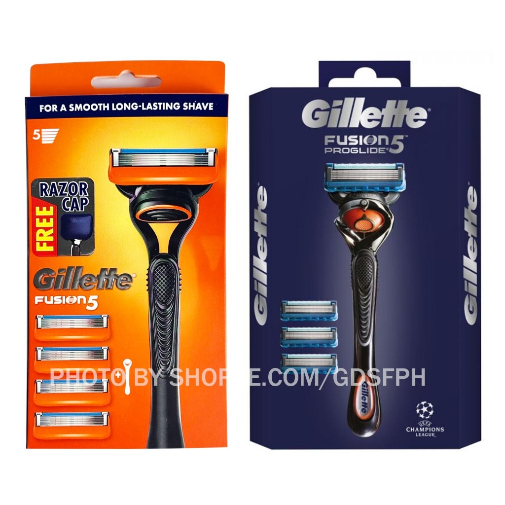 Gillette Fusion 5 Razor with 4 Blades Free Razor Cap gdS41207 | Shopee ...