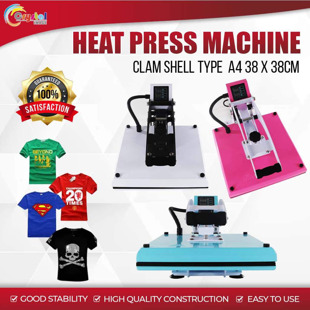 Heat Press Machine 38 x 38cm Manual Hot Press for T -Shirt Printing ...