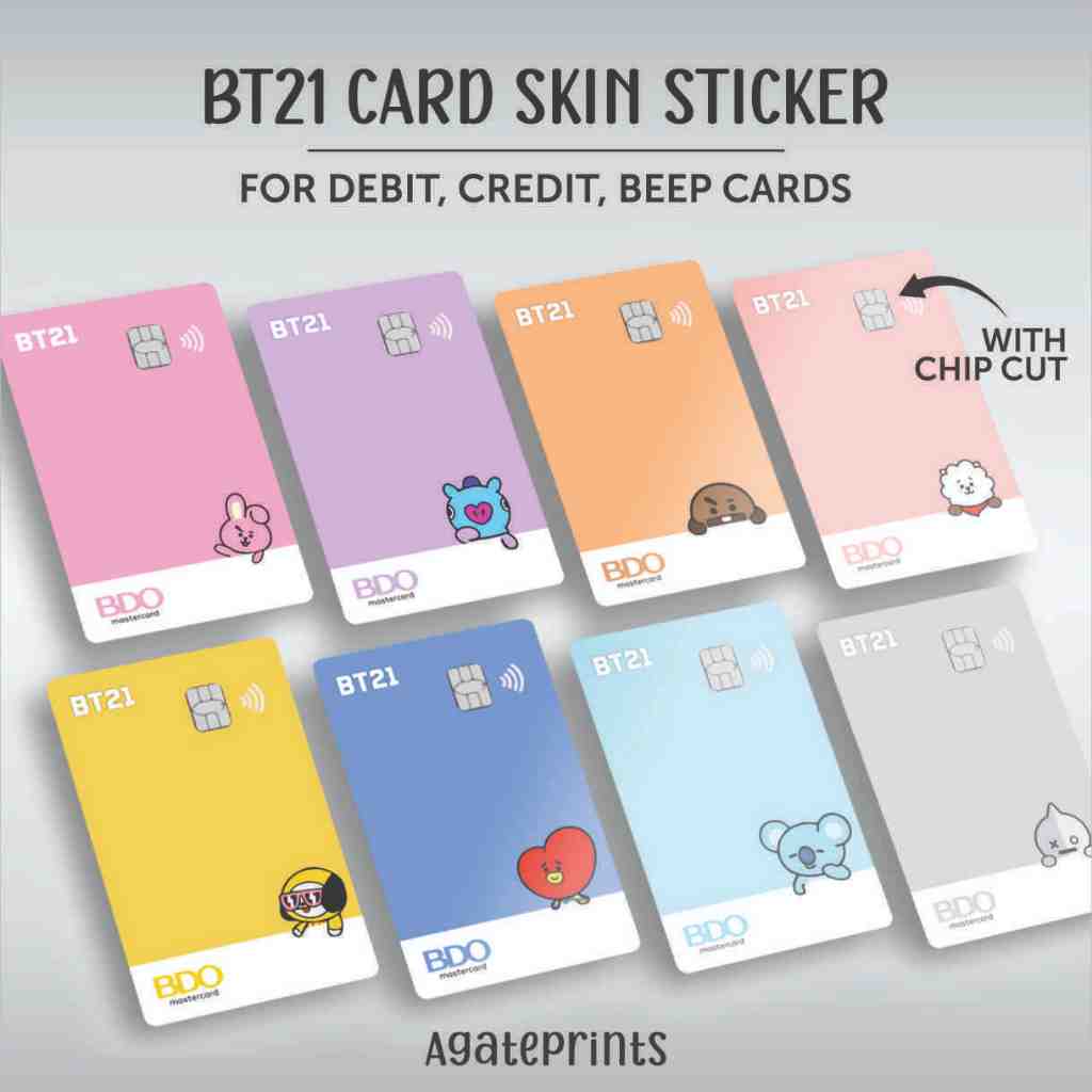 BT21 V2 ATM Beep Debit Credit BANK Card Skin Stickers | BTS | Shopee ...
