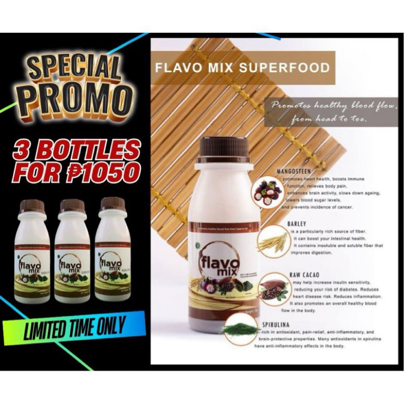 3 Bottles Flavo Mix Organic Drink PROMO | Shopee Philippines