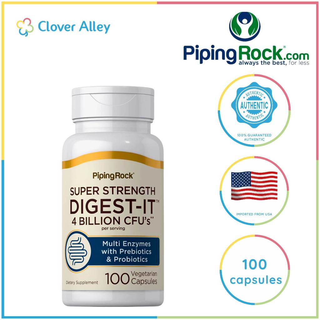 Pipingrock Digest-IT Multi Enzymes Super Strength with Probiotics (07/ ...