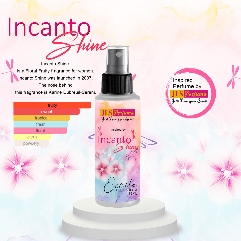 INCANTO SHINE EXCITE Women's Inspired Perfume 25% Oil Based 85ml By: JLS Perfume | Shopee ...