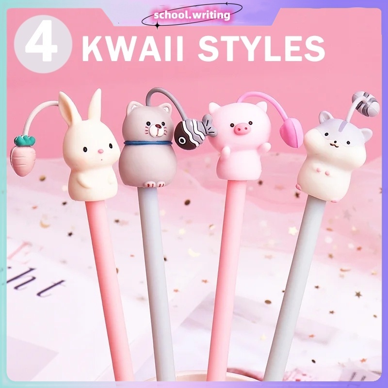 SW Korean Cartoon Gel Pen Black Ink Writing Tool Kawaii Write Pen Cute ...