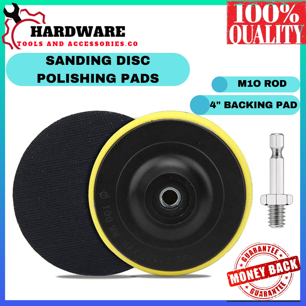 4" M10 Polisher Backing Pad Angle Grinder Wheel Sander Paper Disc Car ...