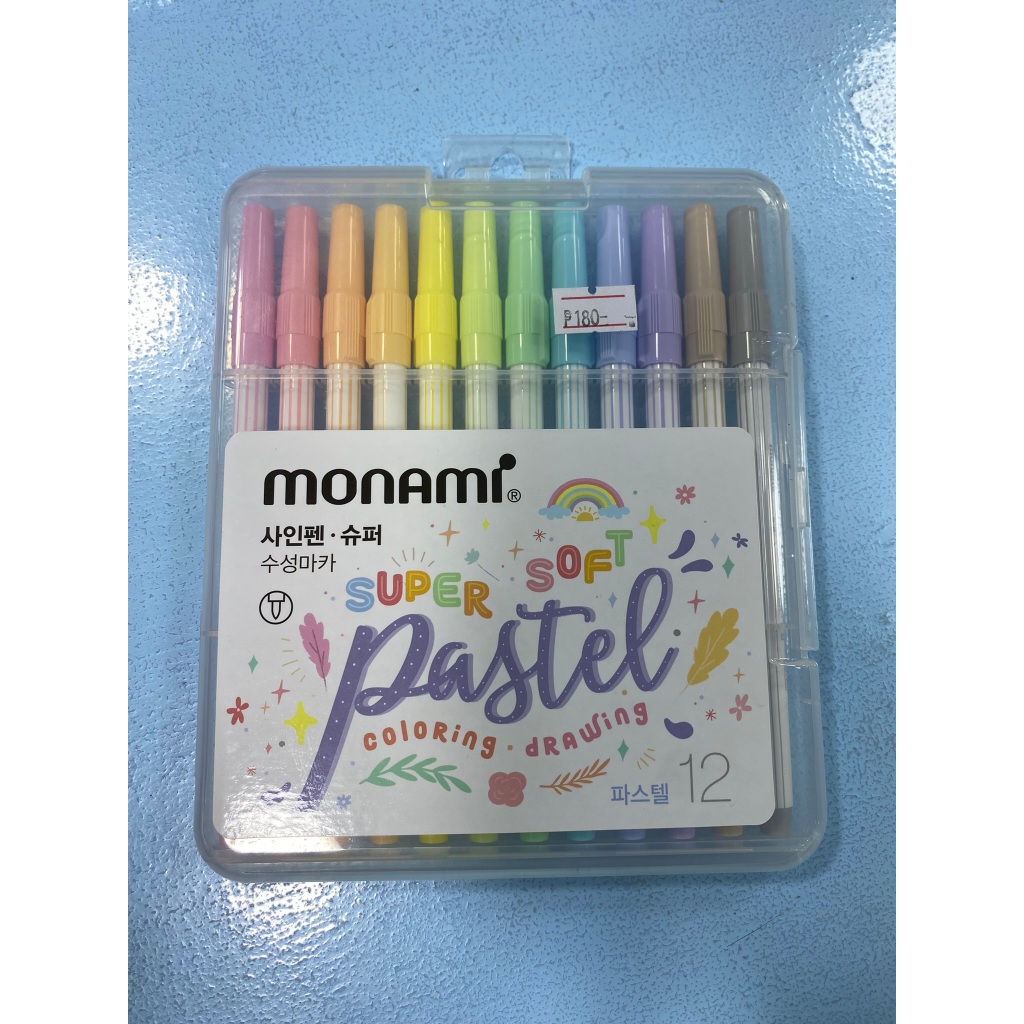 MONAMI MARKER WATER-BASED PASTEL 12 COLORS | Shopee Philippines