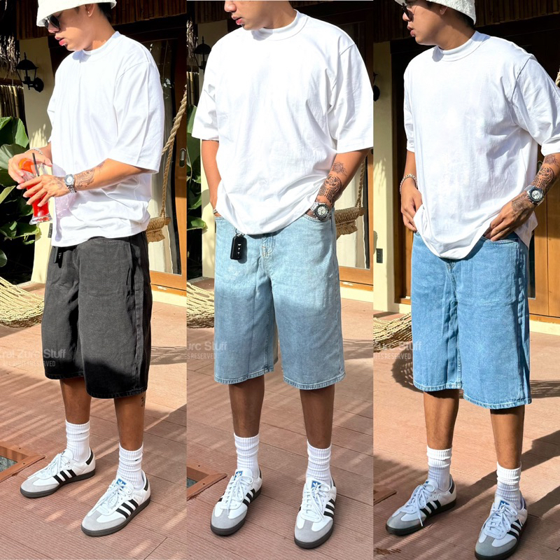 P&B Denim Jorts Baggy Fit | Shopee Philippines