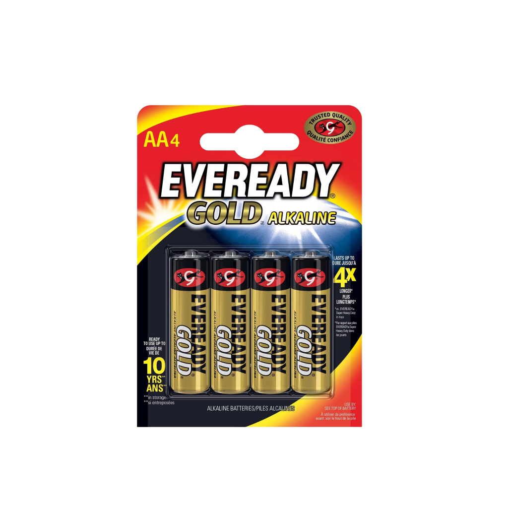 Eveready Gold Alkaline Batteries AA 4pcs per pack | Shopee Philippines