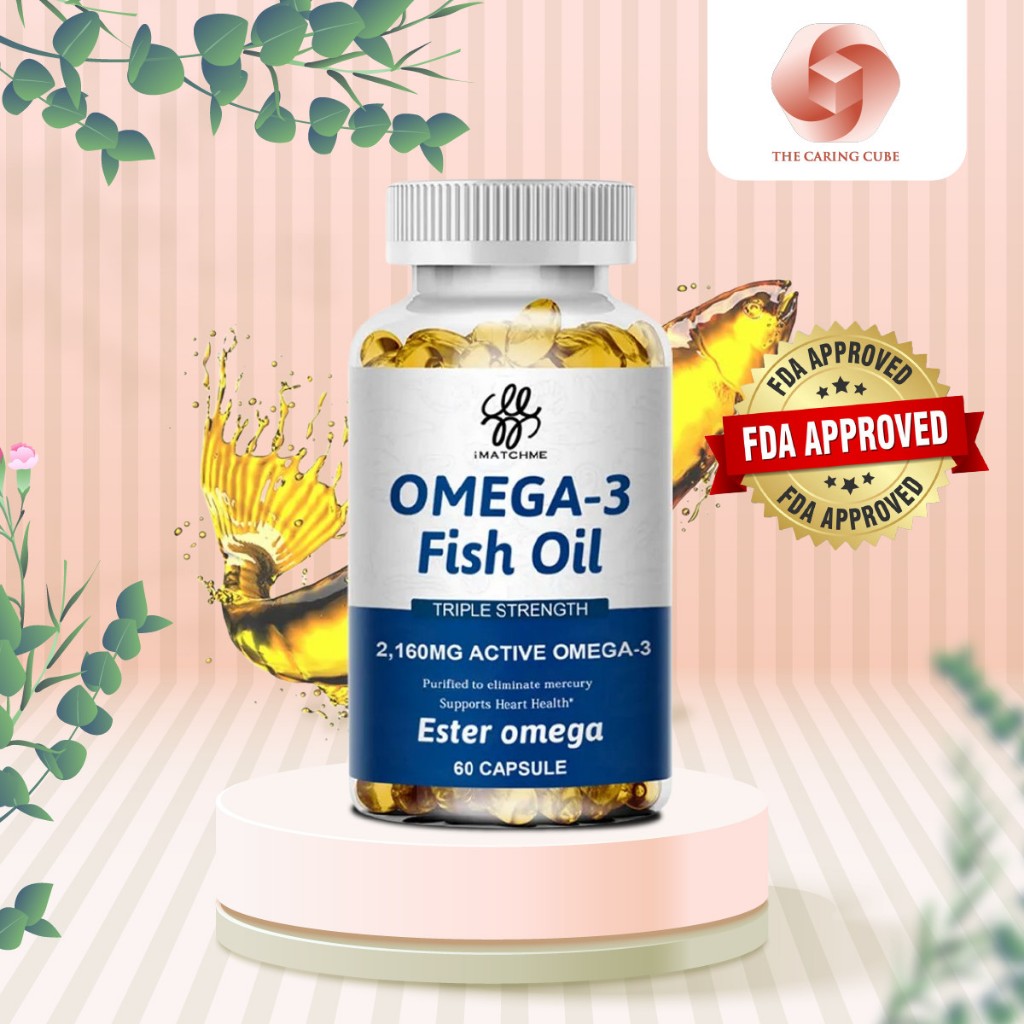 iMATCHME Fish Oil OME 3 Capsules Are Rich In DHA And EPA, Improve Bad Mood, Relieve Stress ...