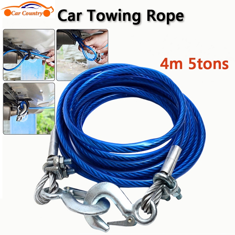 Thickened wire rope car towing rope 4 meters 5 tons off-road vehicle ...