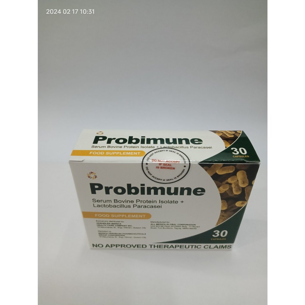 Probimune Capsule (SERUM BOVINE PROTEIN ISOLATE + LACTOBACILLUS ...