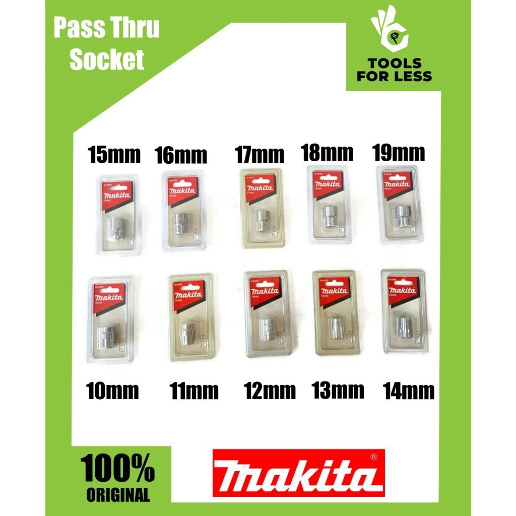 Makita Pass-Thru Socket Size: 10-19mm | Shopee Philippines