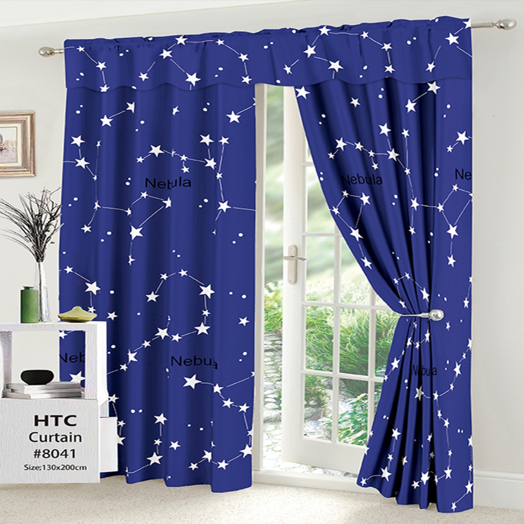 COD Starry Sky Curtains Sale Curtain Set Room Decor Window 130*200CM ...