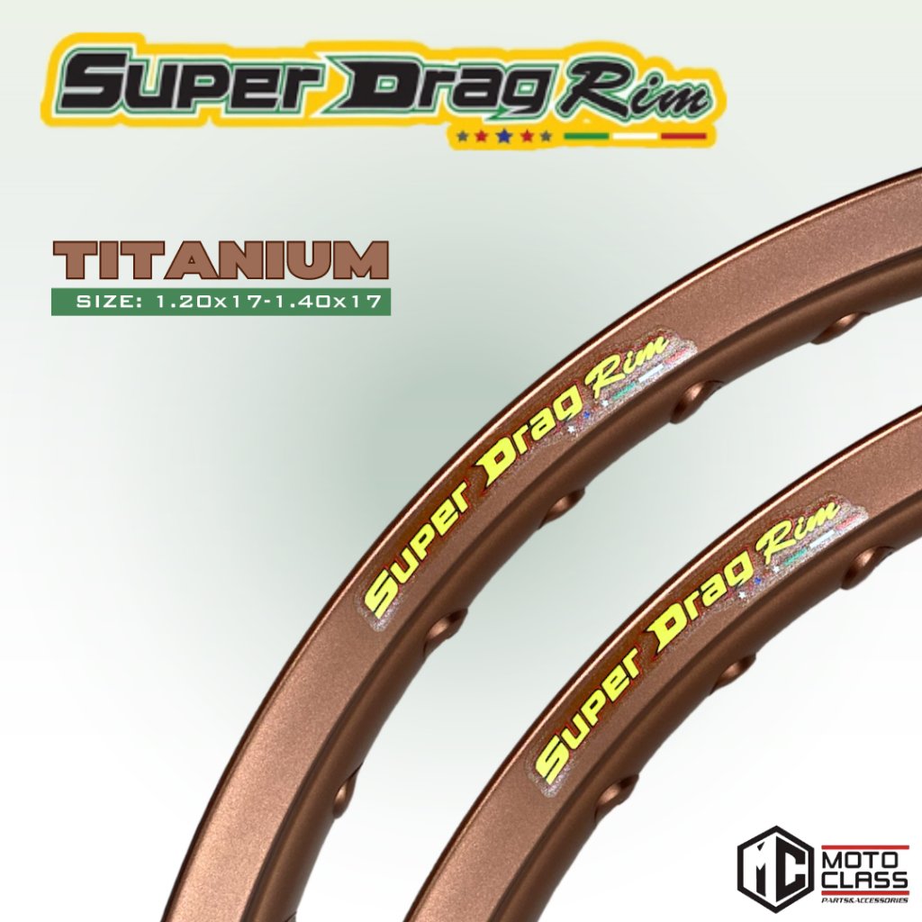 SUPER DRAG RIM TITANIUM BROKEN (1.2 ,1.4) WITH FREE T-SHIRT | Shopee ...