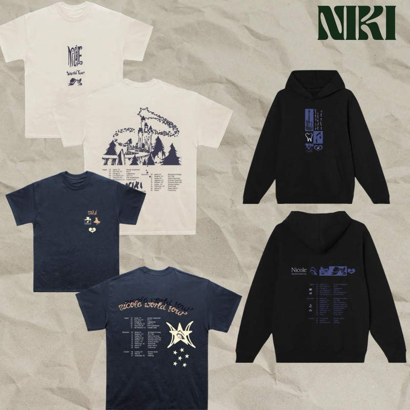 Niki World Tour Merch Cotton T-shirt with Rubberized Print Replica Only ...