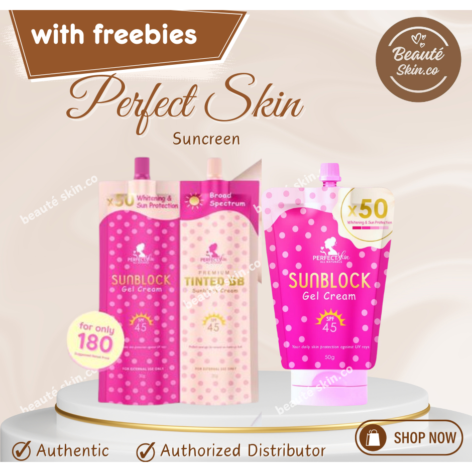 Perfect Skin Sunblock Gel Cream 50g New Packaging | Shopee Philippines