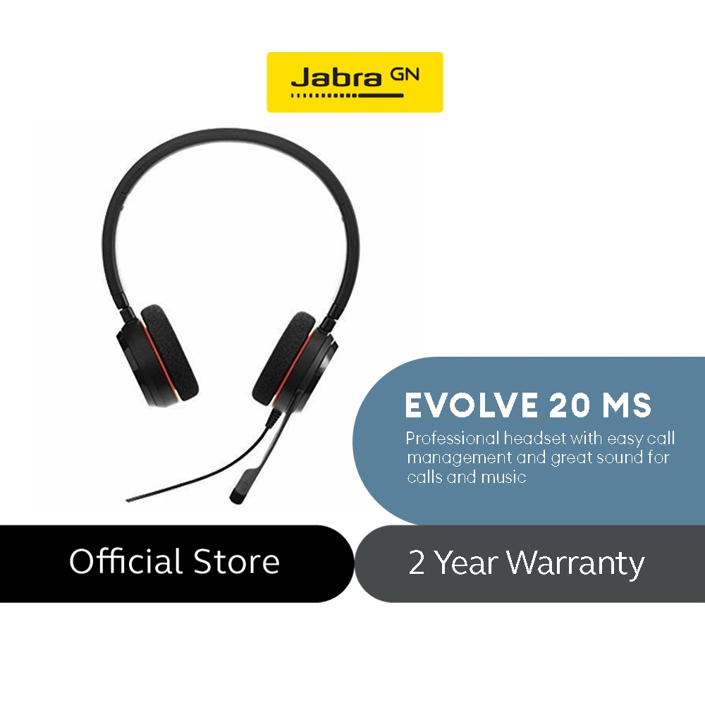 Jabra Evolve 20 MS Stereo USB-C Headset | Shopee Philippines