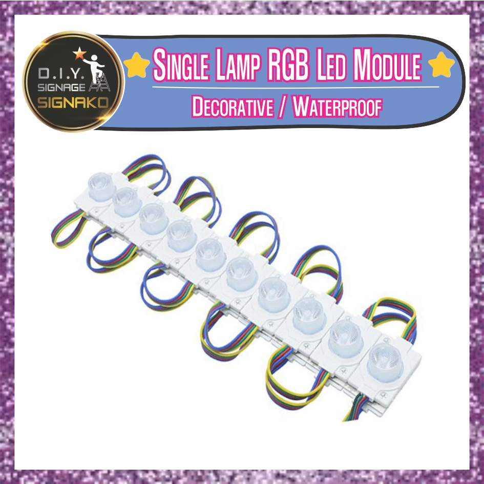 RGB 4) 20pcs Single Lamp RGB Led Module Waterproof 3led / Strip DC 12V Car Signage Motorcycle ...