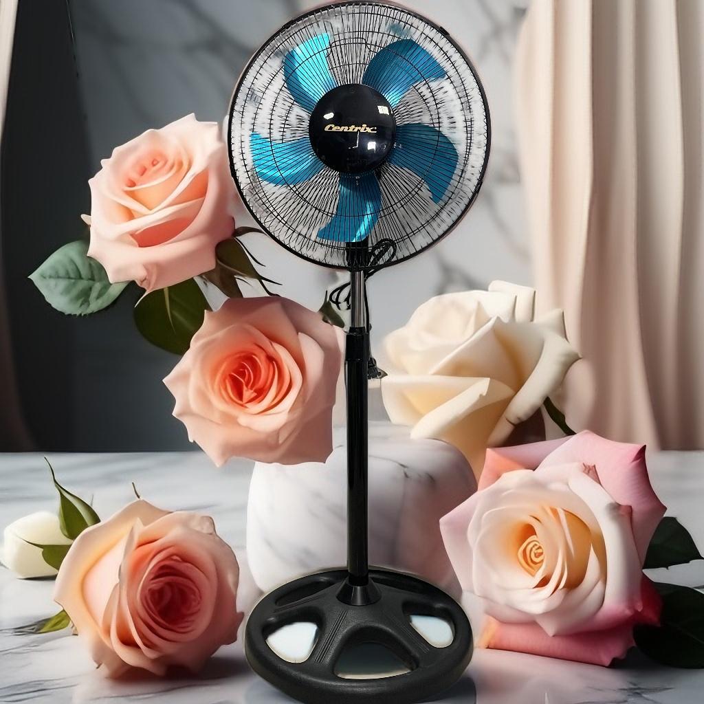 CENTRIX Electric Fan Stand Fan 16" High Quality Iron Fan 5 Blade CX ...