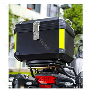 Alloy Top Box 50L w/ Base Plate and Backrest Motor Top Box Motorcycle ...