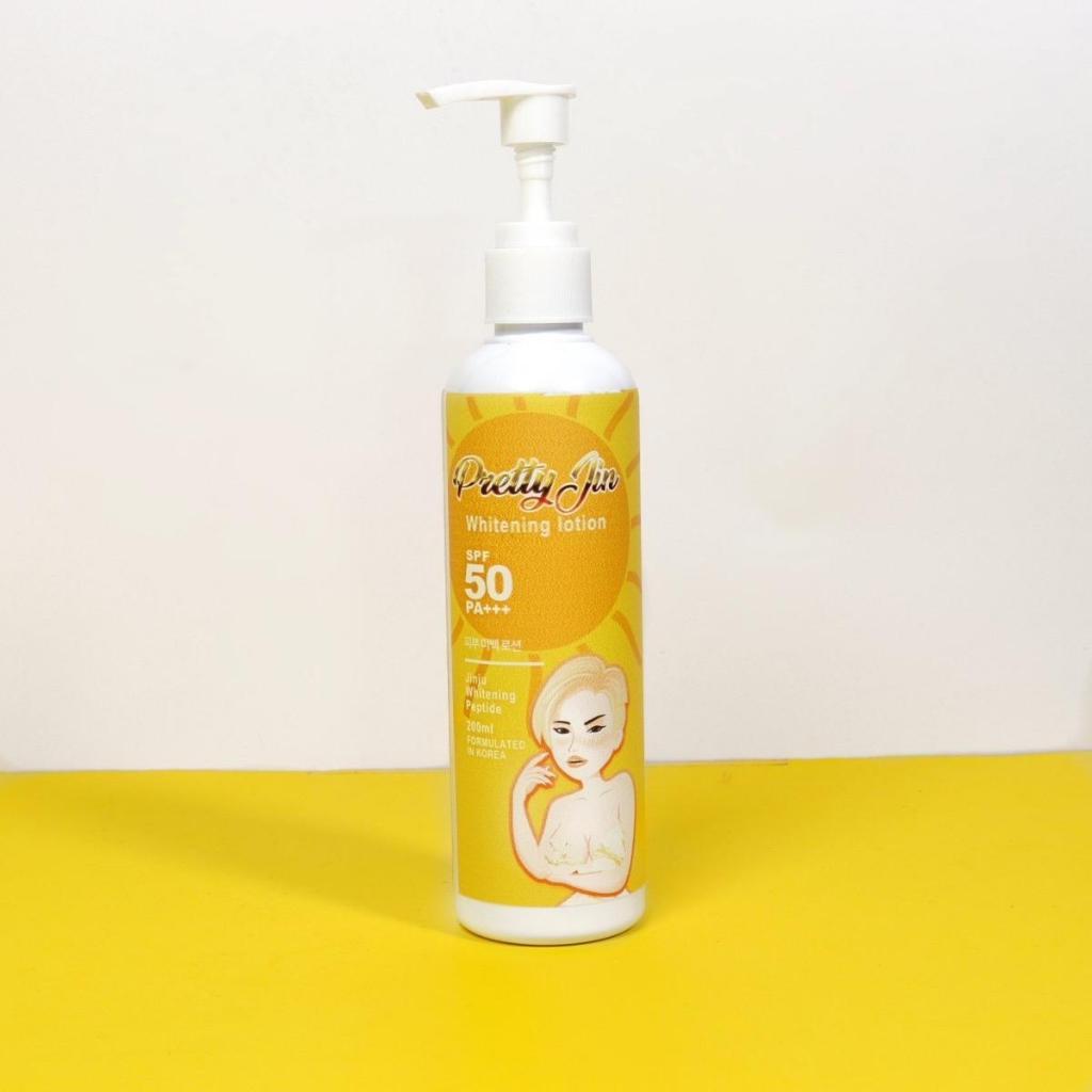 Pretty Jin Whitening Lotion SPF 50 PA+++ 200 ml | Shopee Philippines
