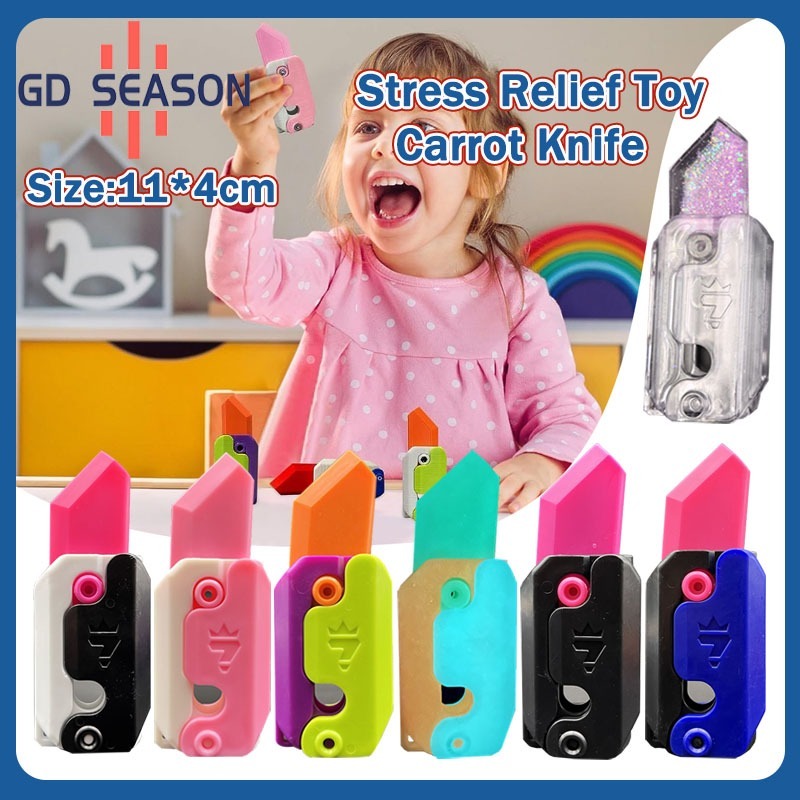 Fidget Carrot Toys Knife 3D Gravity Adults Stress Relief Decompression ...