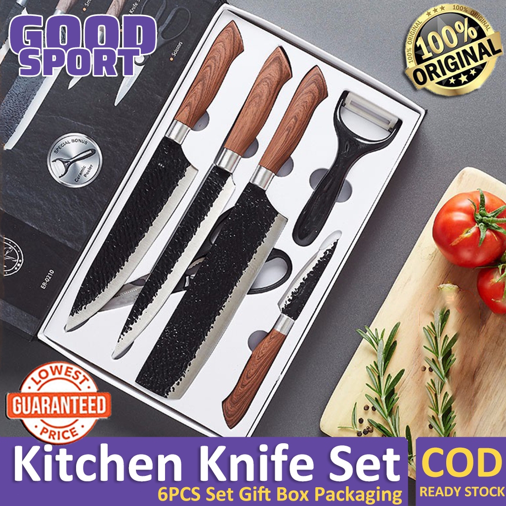 6PCS Kitchen Knife Set original Multifunction Japanese Chef's knife set ...