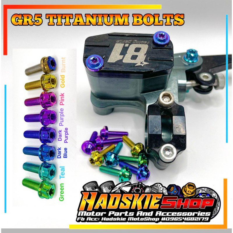 REAL TITANIUM GR5 FLUID BOLTS 4x15 CNC CUT HEAD/PLAIN HEAD (PER PIECE ...