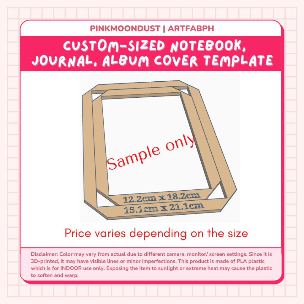 Custom-sized Notebook, Journal, Album Cover Template | Notebook Cover ...