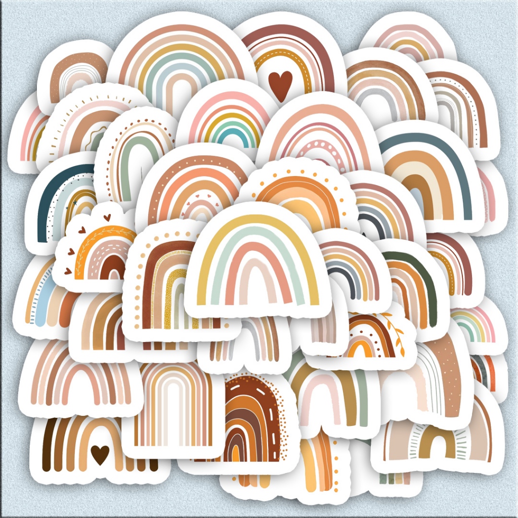 Rainbow Stickers Scrapbooking 50pcs | Shopee Philippines