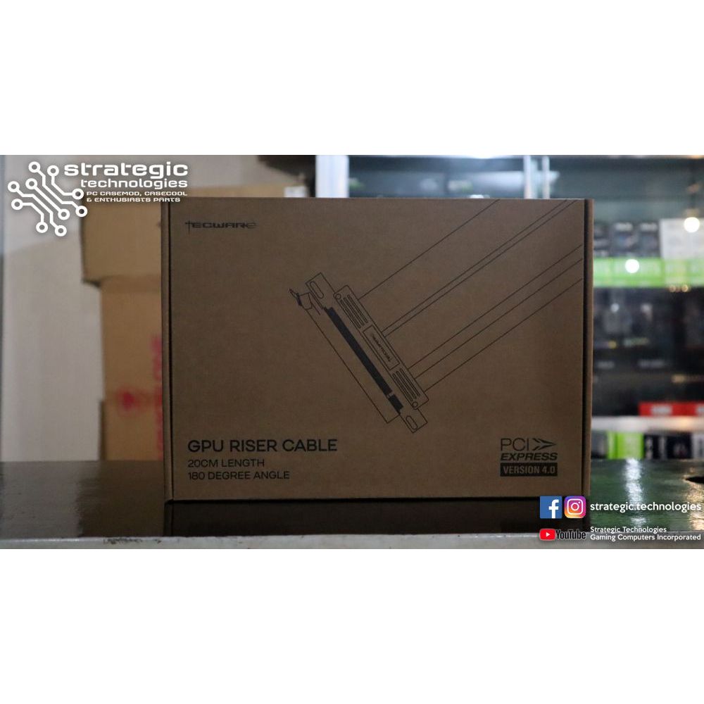 Tecware PCIe Gen 4.0 180 Degree 200mm Riser Cable | Shopee Philippines